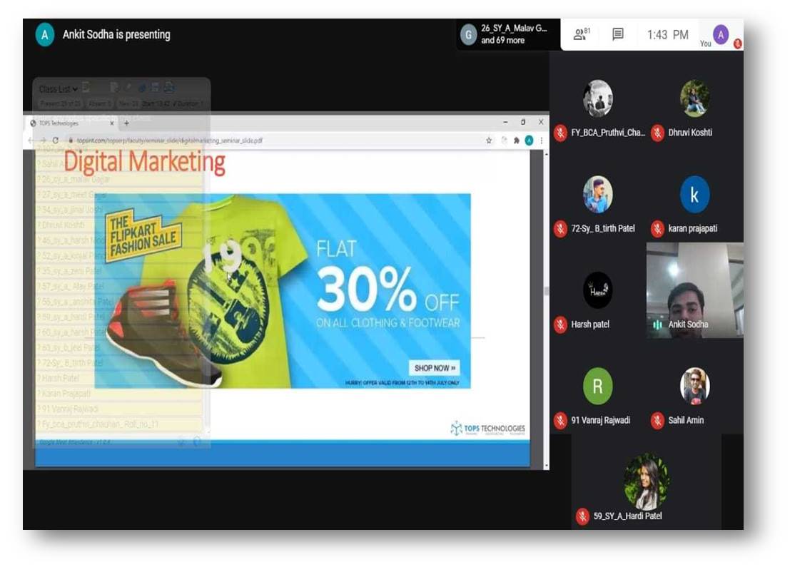 Digital Marketing And Mobile Application Using Flutter Workshop Chimanbhai Patel Institute