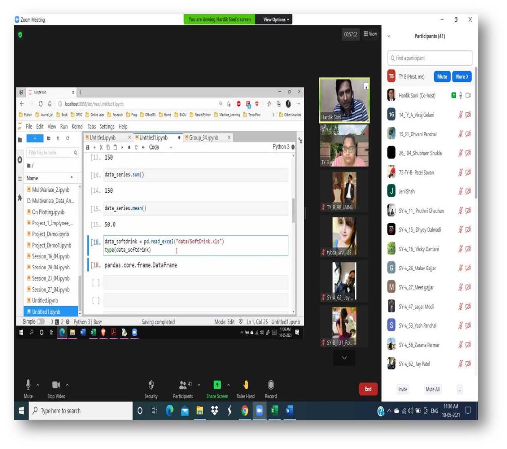 Lecture Series Of Data Analysis With Python Chimanbhai Patel Institute