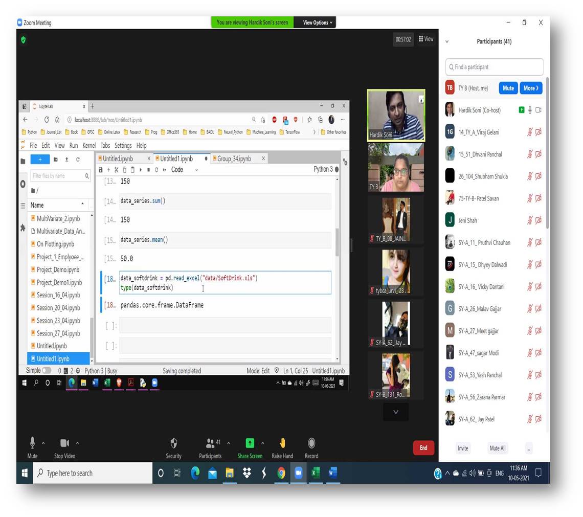 Lecture Series Of Data Analysis With Python Chimanbhai Patel Institute 7759